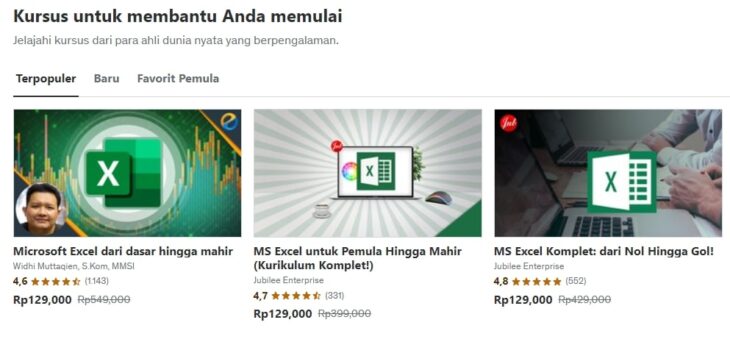 7 Kelas/Kursus Excel Online Bersertifikat [Gratis dan Berbayar ...