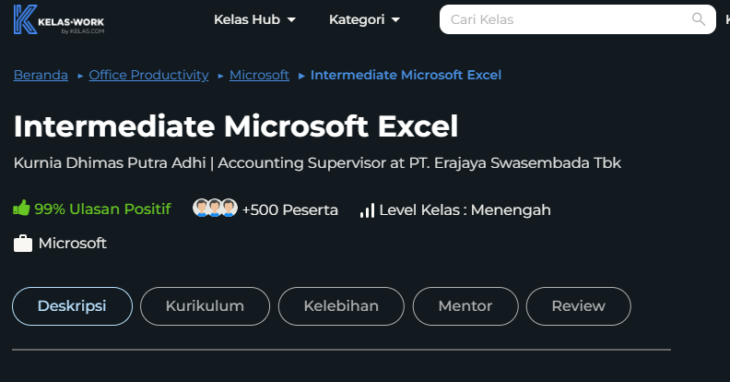 7 Kelas/Kursus Excel Online Bersertifikat [Gratis dan Berbayar ...