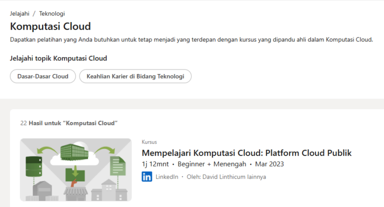 5 Kursus Online Cloud Computing Terbaik [Gratis & Berbayar] | Future Skills